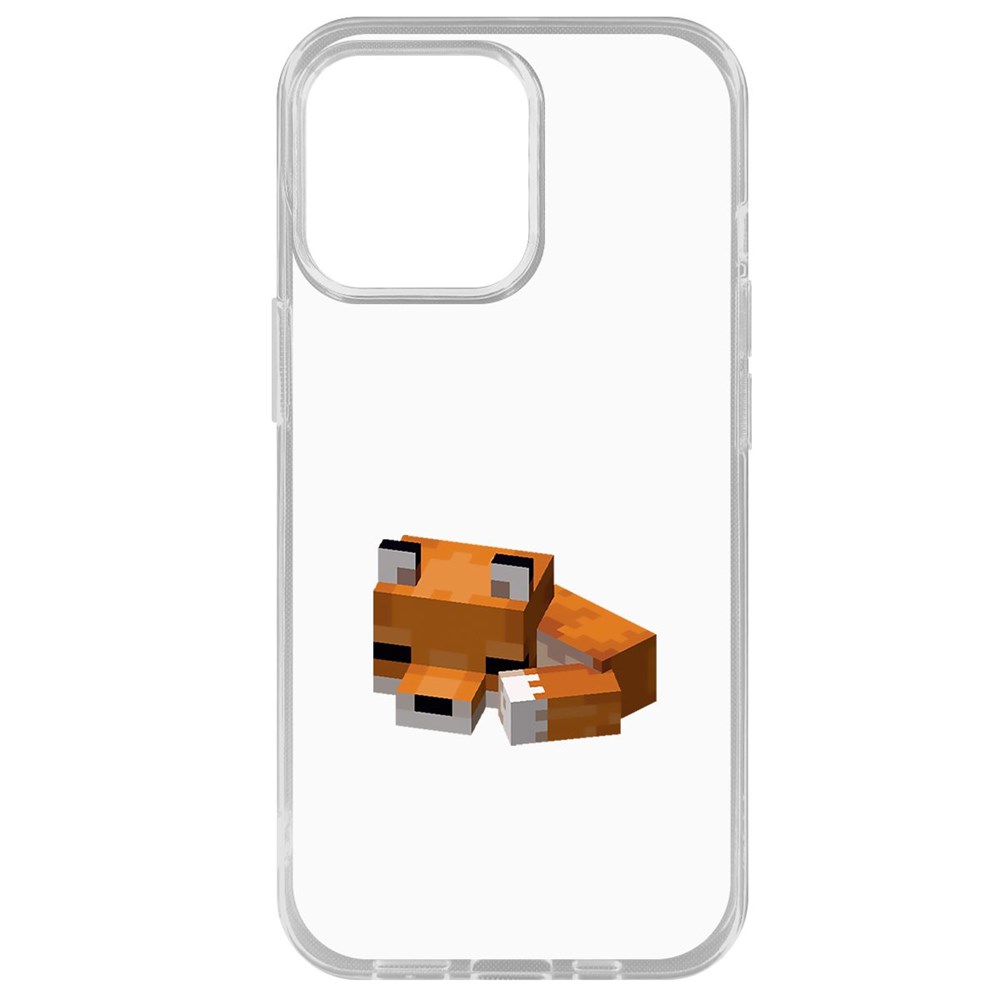 Чехол-накладка Krutoff Clear Case Minecraft-Спящий Лисенок для iPhone 14 Pro Max