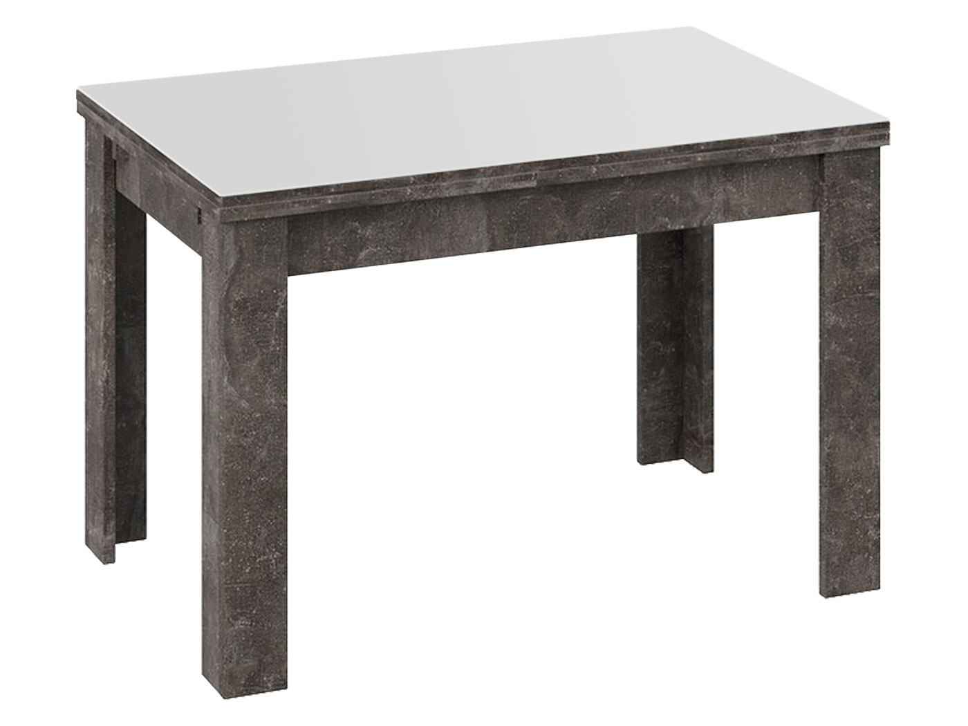 Кухонный стол ТриЯ Норман тип 1 Ателье темный/Белый глянец