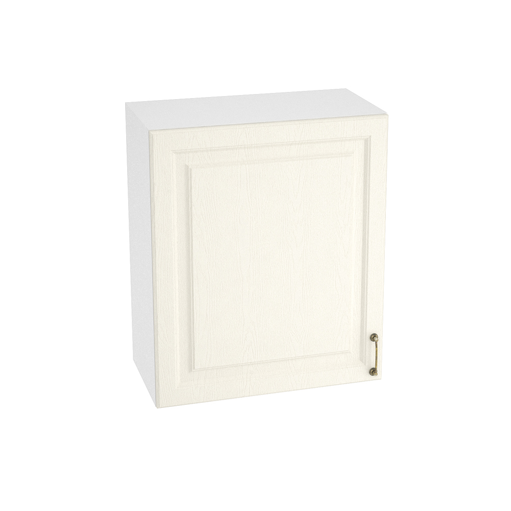 Шкаф кухонный навесной, Сурская мебель, Ницца с 1 створкой, 596184, белый/дуб кремовый