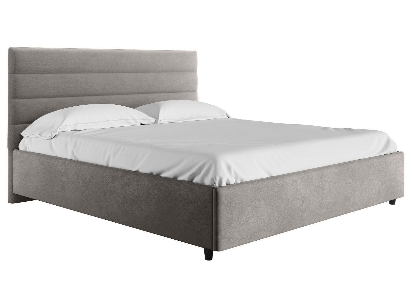 Кровать с подъемным механизмом Первый Мебельный Франк Серый, велюр 160х200 см