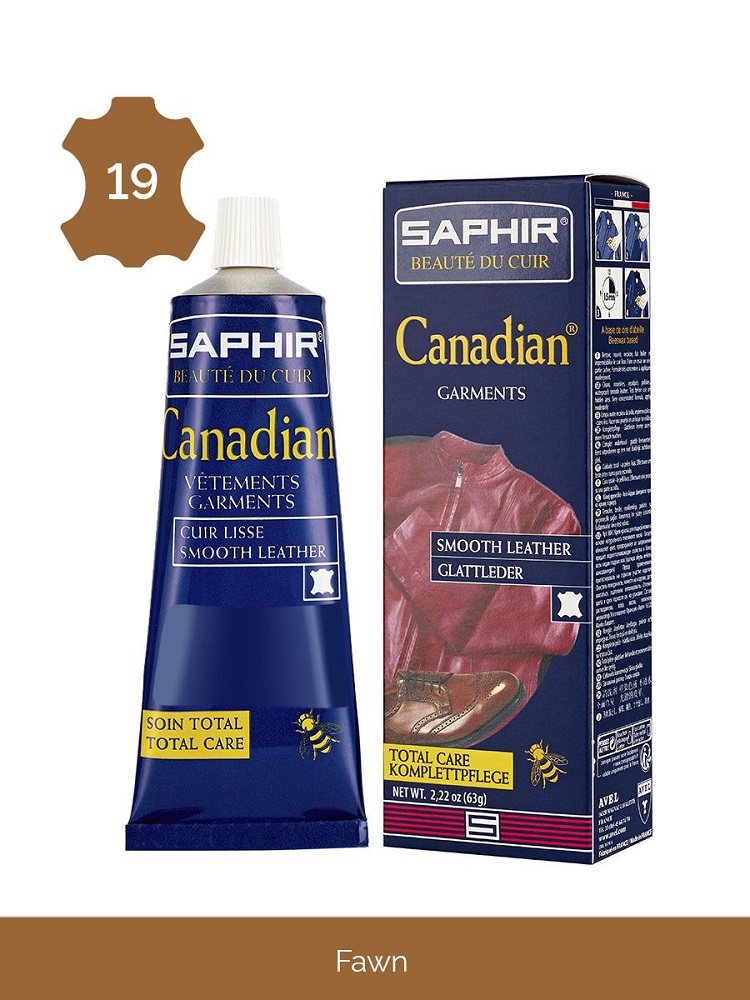 Крем-краска для гладкой кожи Saphir Canadian Fawn (Желто-коричневый) 75 мл