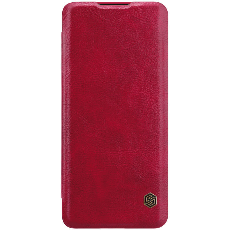 Кожаный чехол-книжка Nillkin Leather Qin для Huawei P40 Pro+ (красный)