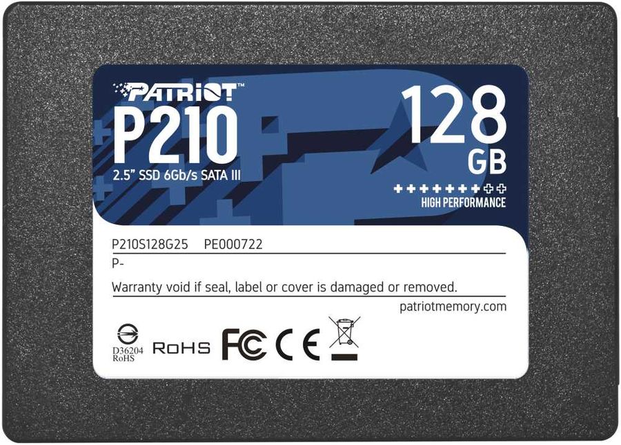 SSD накопитель Patriot Memory P210 2.5" 128 ГБ (P210S128G25)