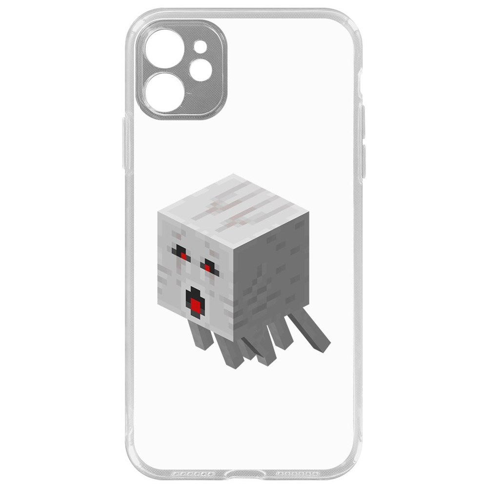 Чехол-накладка Krutoff Clear Case Minecraft-Гаст для iPhone 11 с защитой камеры