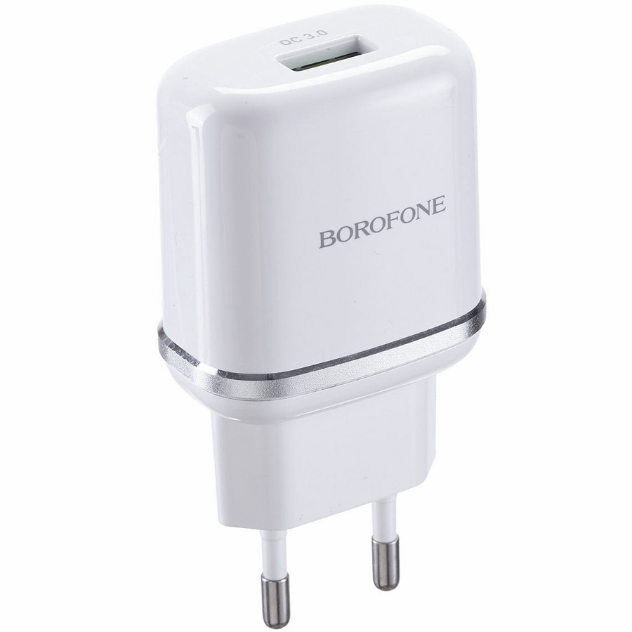 Сетевое зарядное устройство быстрое QC 3.0 Borofone BA36A High Speed - Белое