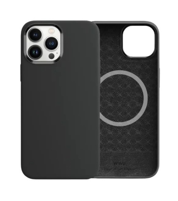 Чехол для телефона Wiwu Magnetic Silicone Phone Case for iPhone 13 Pro/6.1" Midnight Black