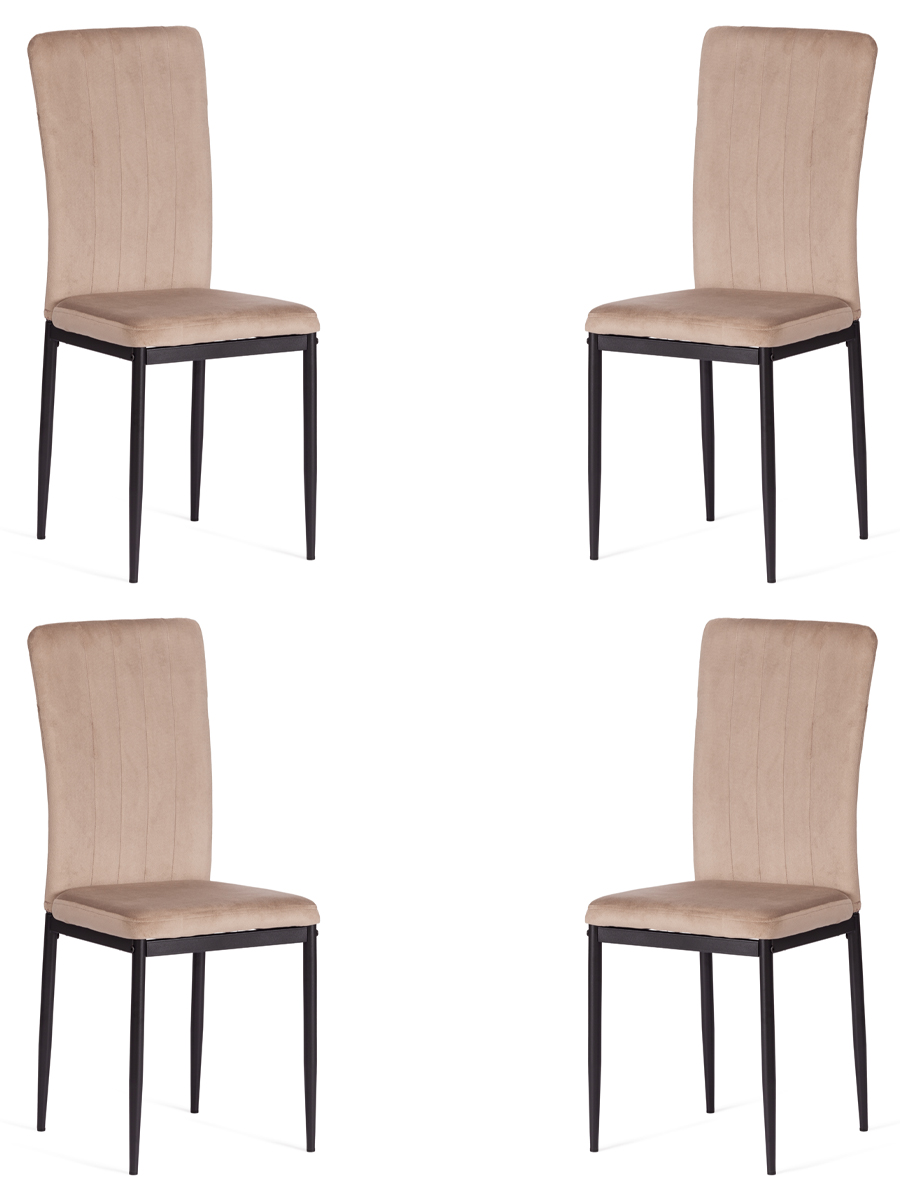Комплект стульев для кухни TetChair VERTER 4 шт, вельвет, бежевый