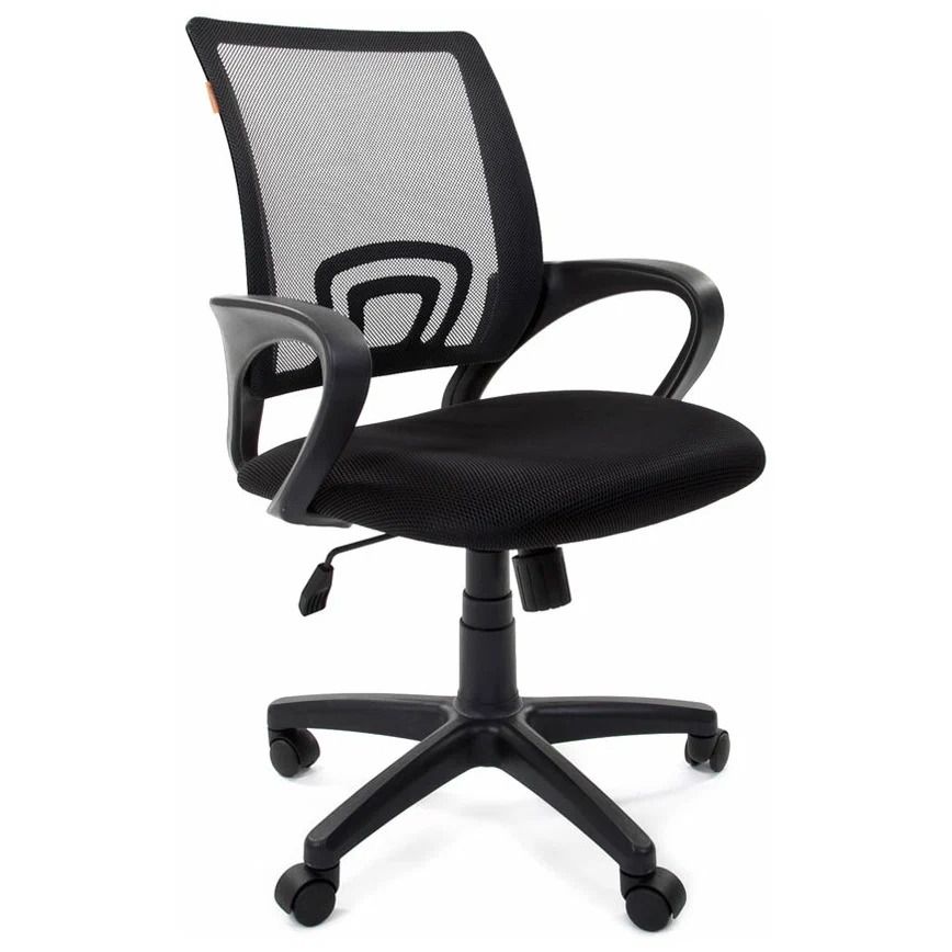 Кресло офисное Chairman 696 черное (сетка/ткань, пластик), 240251