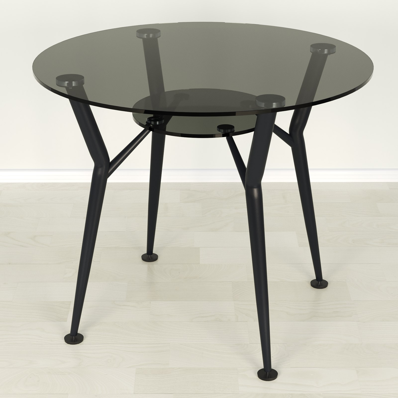 Кухонный стол Mebel Apartment Квадро 18-4 серый/черный D80