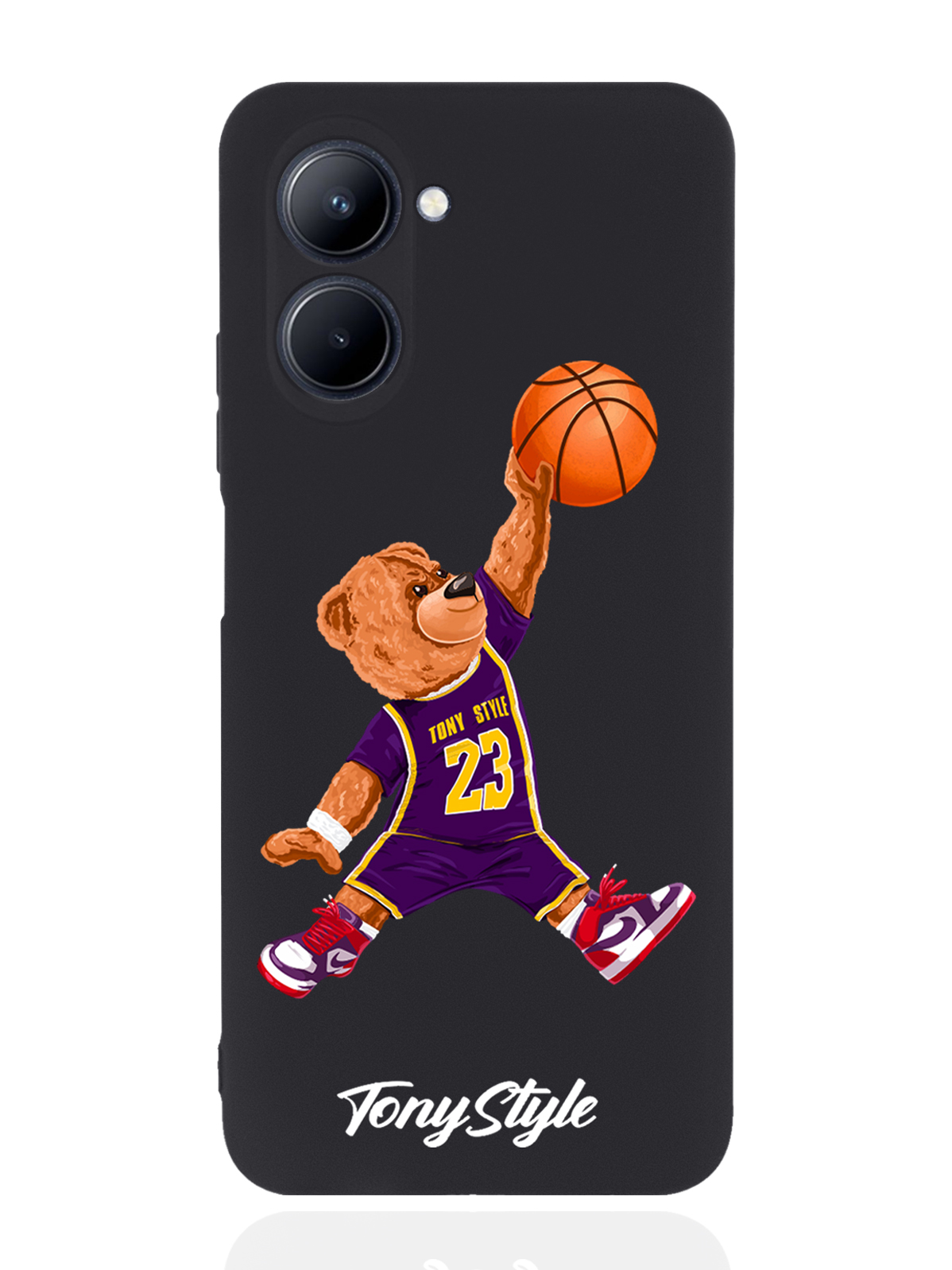 Чехол Tony Style для realme C33 Tony Style баскетболист с мячом черный