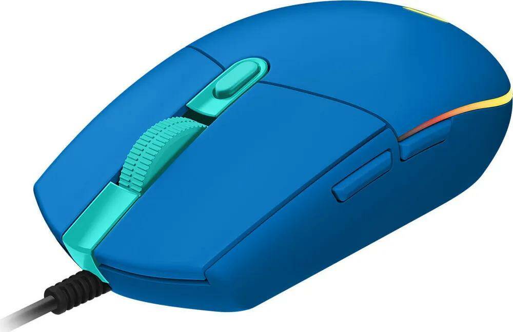 Проводная игровая мышь Logitech G203 синий (910-005798)