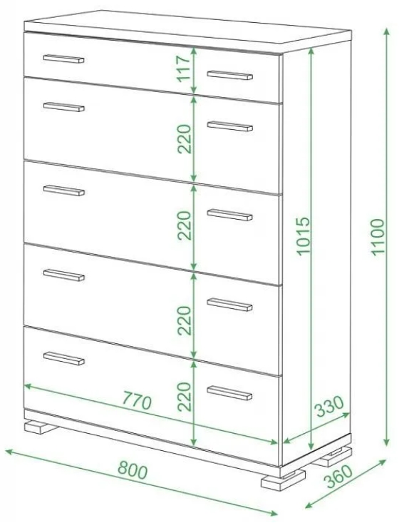 Комод Домино Лайт КМ-2