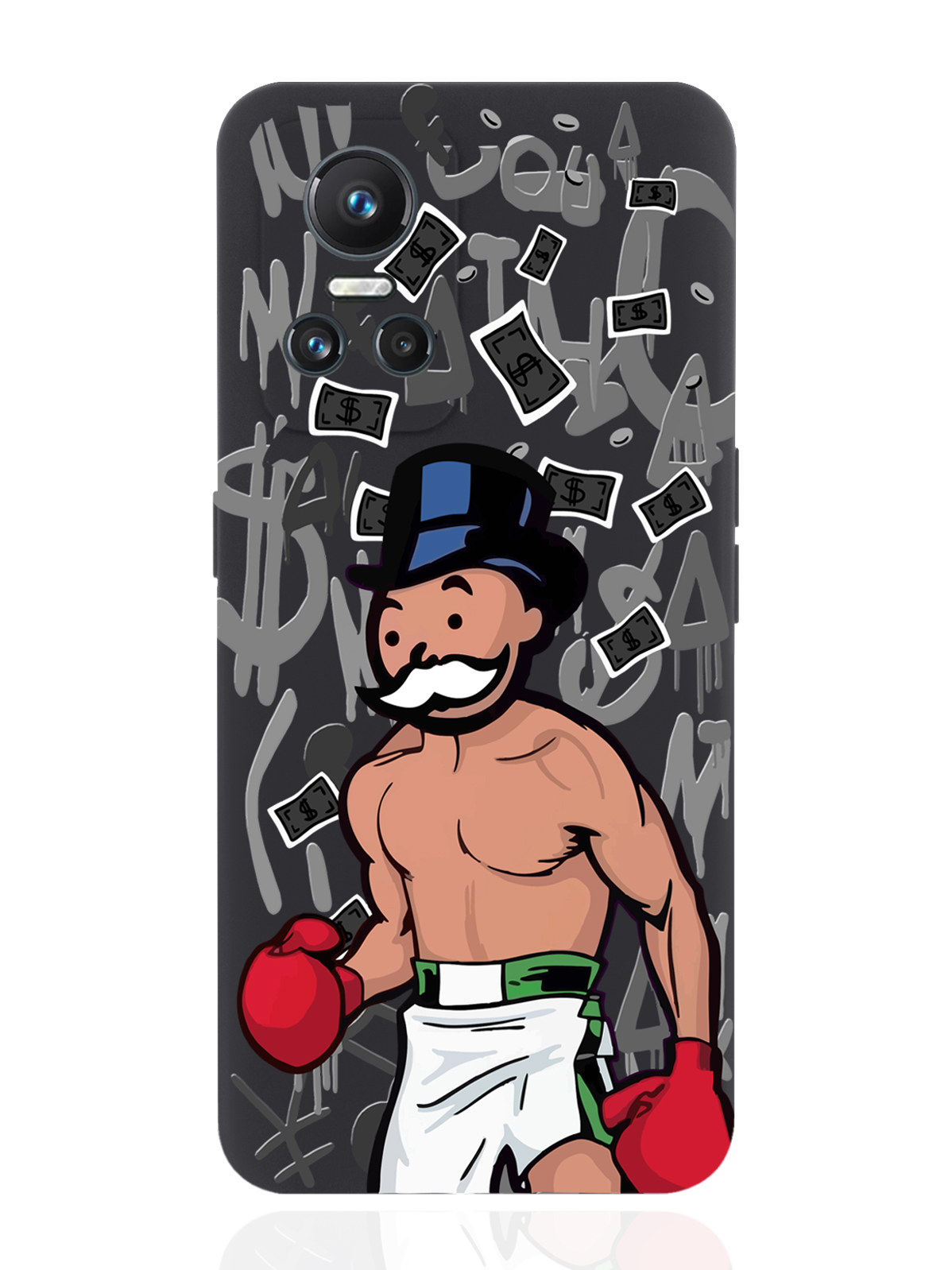 Чехол MustHaveCase для realme GT Neo3 Monopoly Boxing Монополия Боксер черный