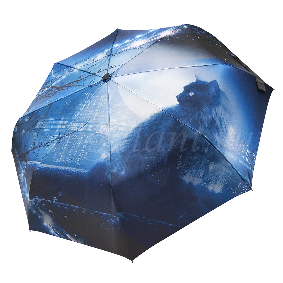 Зонт складной женский автоматический UTEKI U5044P темно-синий