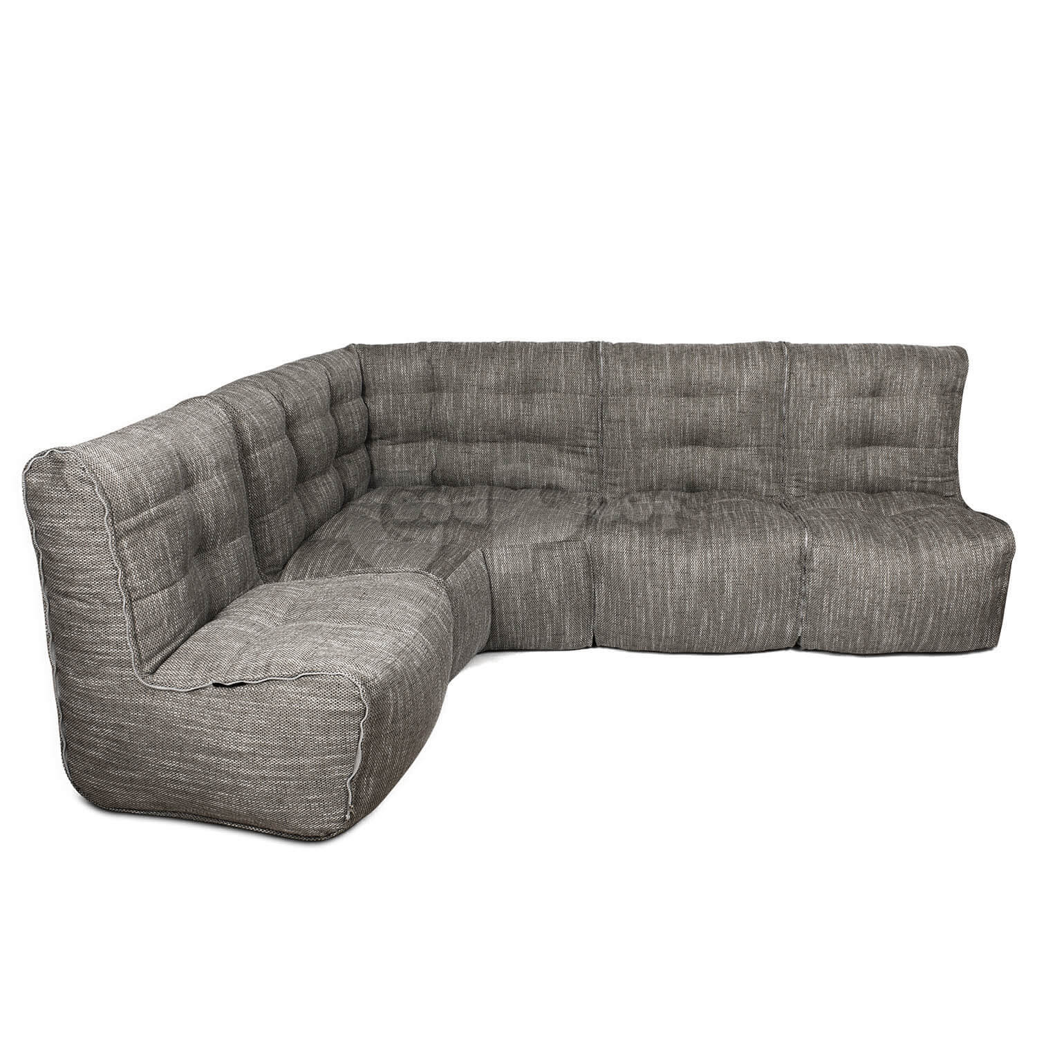 Бескаркасный модульный диван GoodPoof Мод L-III one size, рогожка, Natural Grey