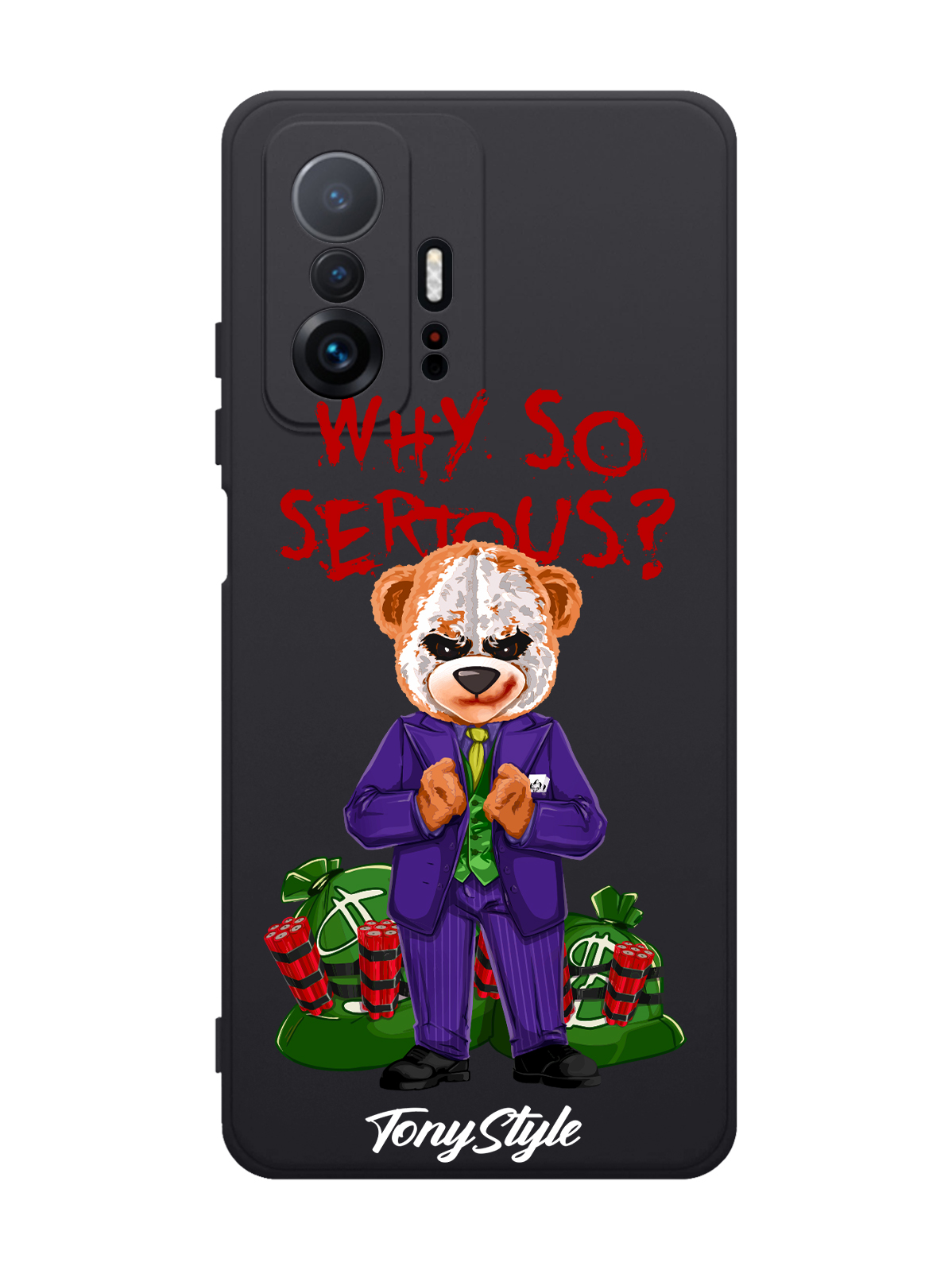 Чехол Tony Style для Xiaomi 11T Tony Style Джокер Joker Why so serious черный