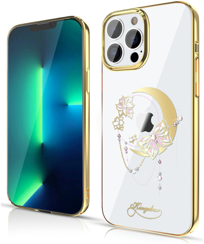 Чехол Kingxbar Moon series для iPhone 13 Pro Max, цвет "Золотая бабочка" (6959003552600)