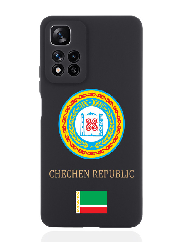 Чехол SignumCase для Xiaomi Redmi Note 11 Pro Plus 5G Герб Чечни черный