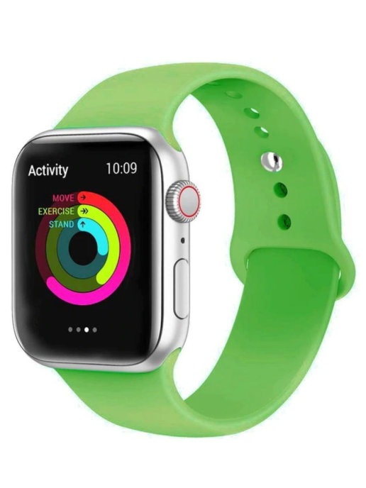 Ремешок (силиконовый) для часов Apple Watch 42/44 зеленый