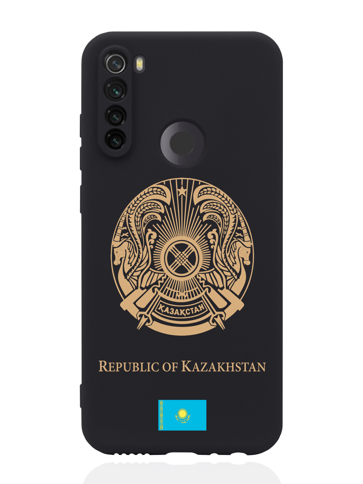 Чехол SignumCase для Xiaomi Redmi Note 8T Золотой Герб Казахстана черный