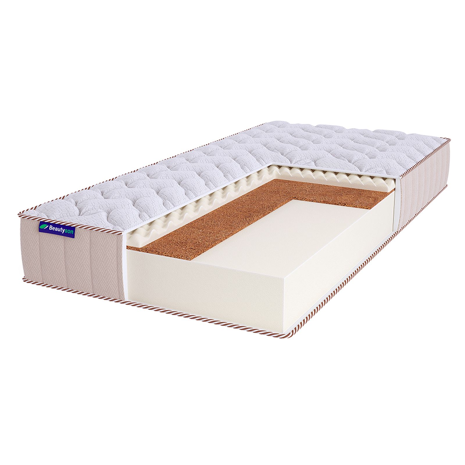 Матрас Beautyson Roll Foam 14 Cocos Sens Lux, 110х190, 20 см, беспружинный