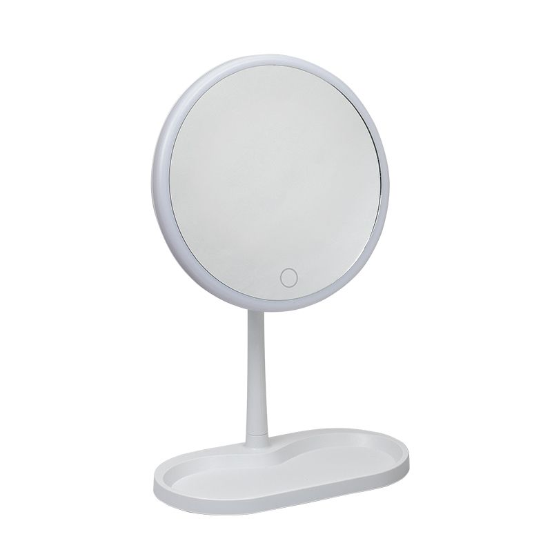Зеркало косметическое Nail Art с LED подстветкой (батарейки + USB) белое