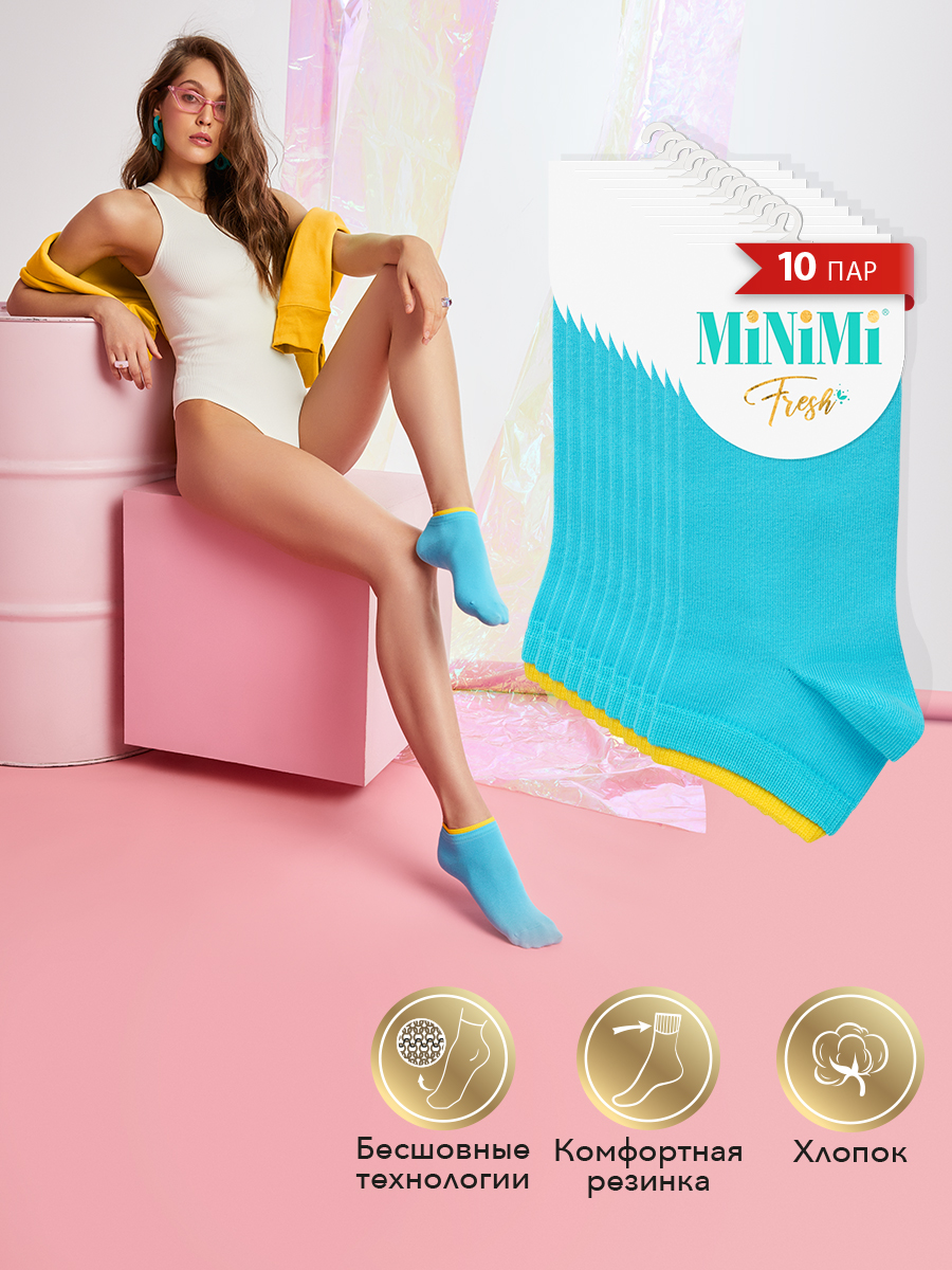 Комплект носков женских Minimi Basic SNL-533791 бирюзовых 39-41