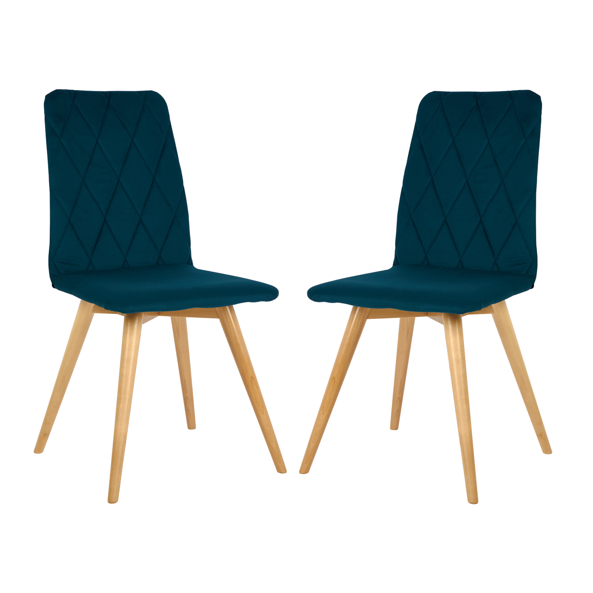 Комплект из 2-х обеденных стульев Polini Home Rio SM Темно-бирюзовый/черный