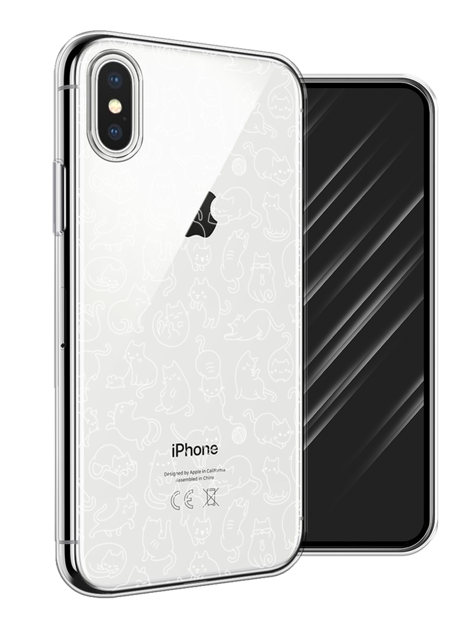 Чехол Awog на Apple iPhone XS (10S) / Айфон XS (10S) "Шкодливые котики"
