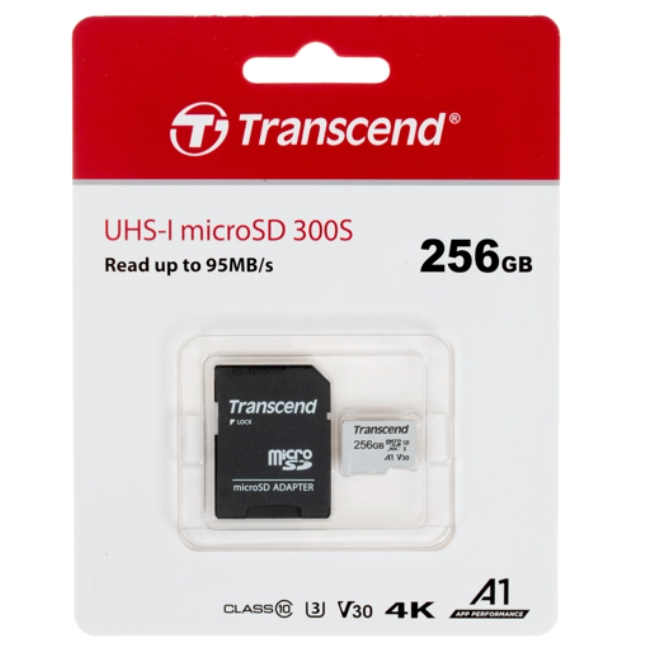 Карта памяти Transcend SDXC 256Гб (TS256GSDC300S)