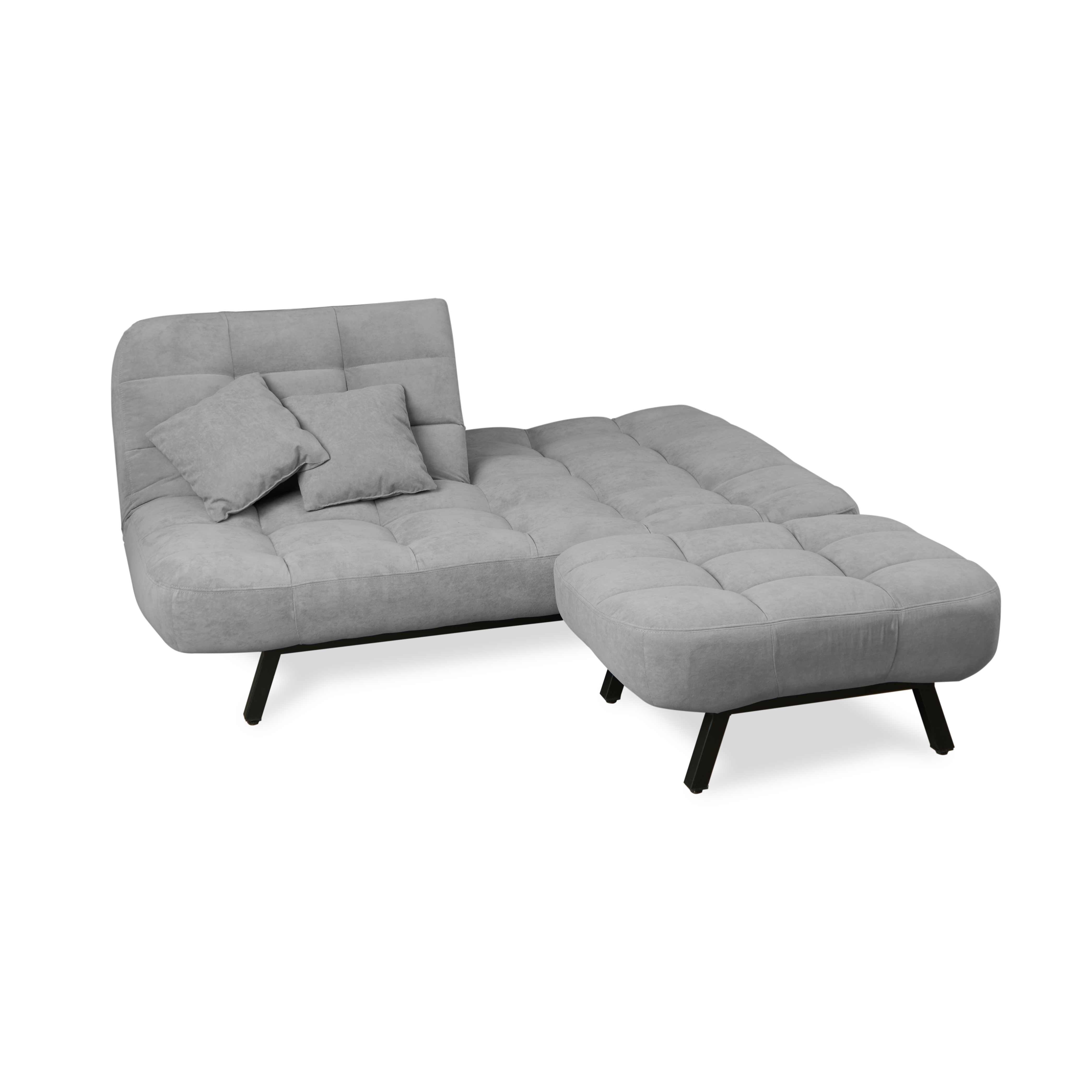 Комплект мягкой мебели BRENDOSS Абри диван и пуф серый