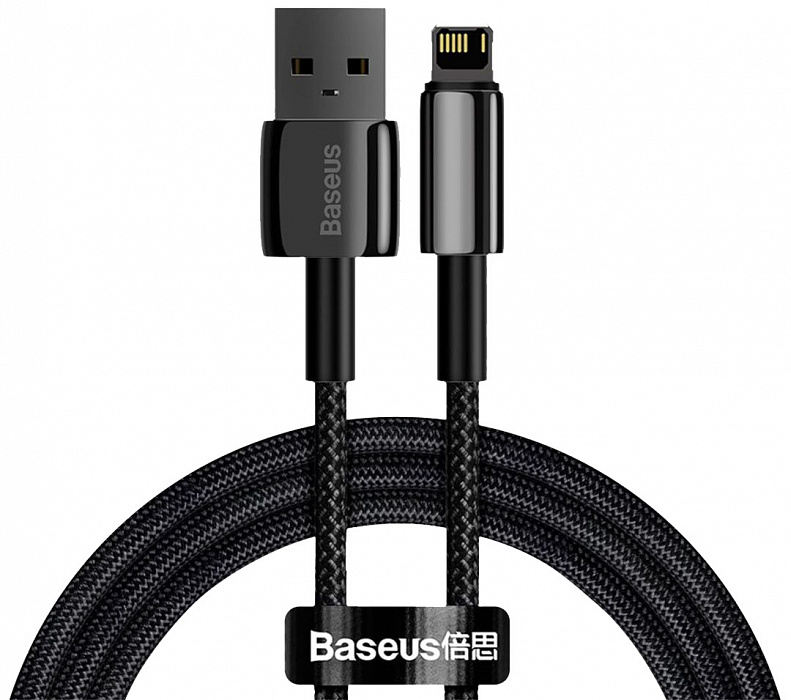 Кабель Baseus Tungsten Gold Fast Charging Data Cable USB/Lightning 1m CALWJ-01 (Black)