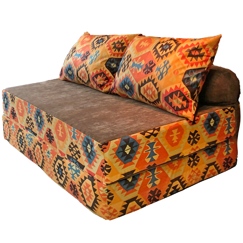 Бескаркасный диван DreamBag PuzzleBag XL, микровельвет, Мехико Оранжевый