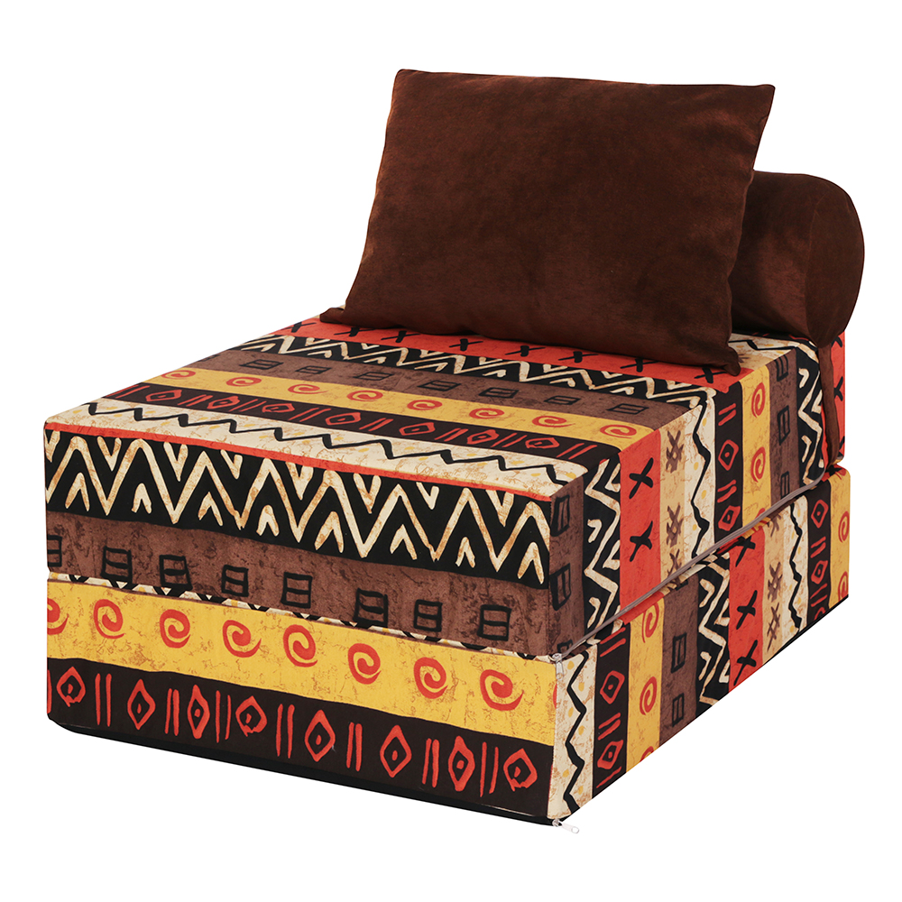 Бескаркасное кресло DreamBag PuzzleBag L, микровельвет, Африка