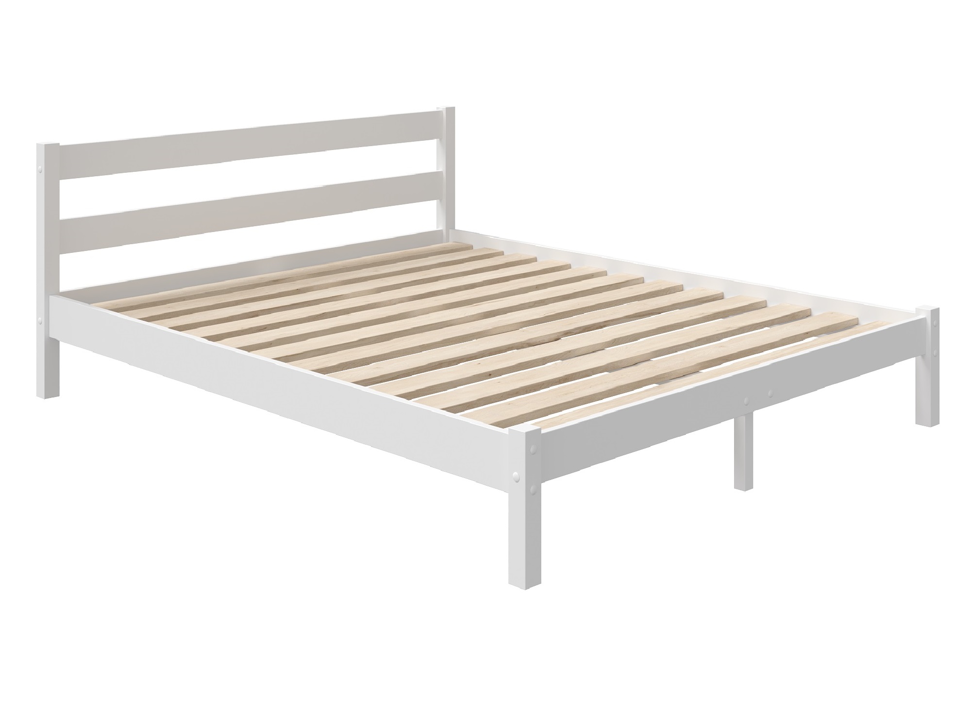 Кровать двуспальная деревянная из массива березы КРОВАТЬ для ВАС Омега-1 180х200 см