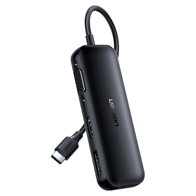 Адаптер многофункциональный UGREEN CM260 (60568) USB-C to HDMI+VGA+DP(60568)