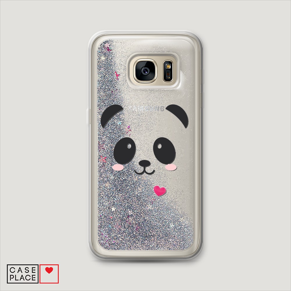 Чехол Awog  на  Samsung Galaxy S6 "Влюбленный панда контур"