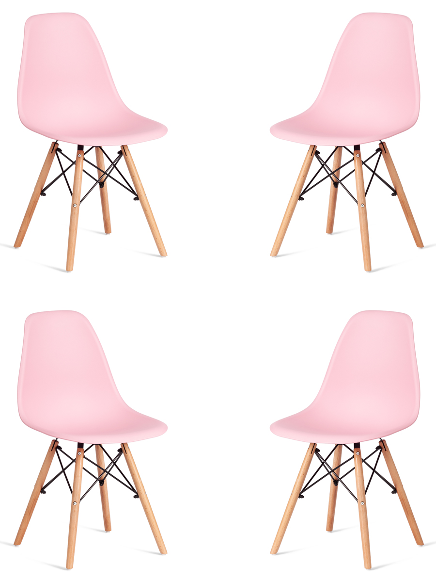Комплект стульев TetChair CINDY 4 шт, пластик светло-розовый