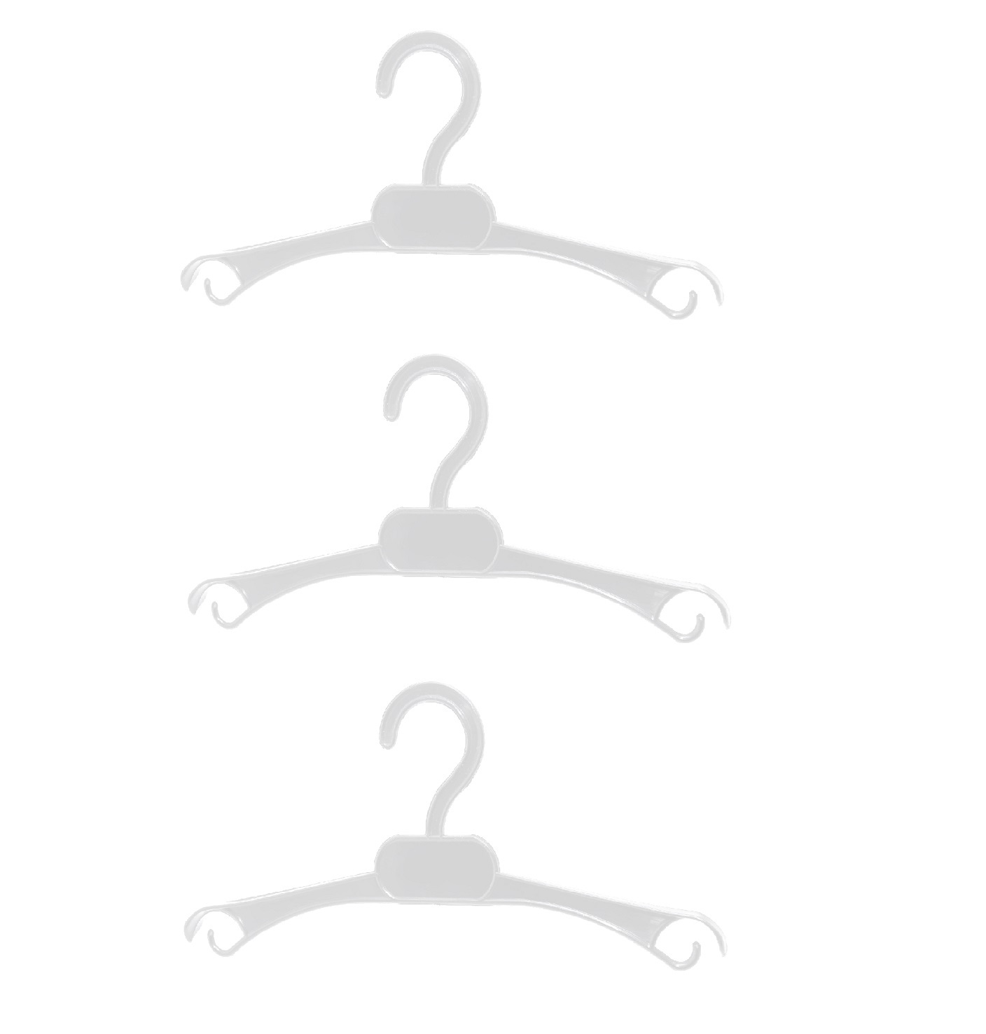 Вешалка для детской одежды Valexa ВС-4 255мм х 10мм, белая, набор 3 шт