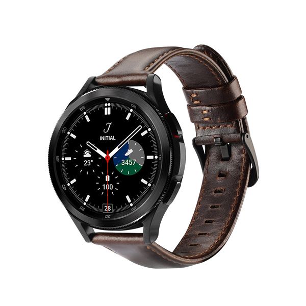 Кожаный ремешок Dux Ducis для Samsung Galaxy Watch, Business Version, 22мм, коричневый