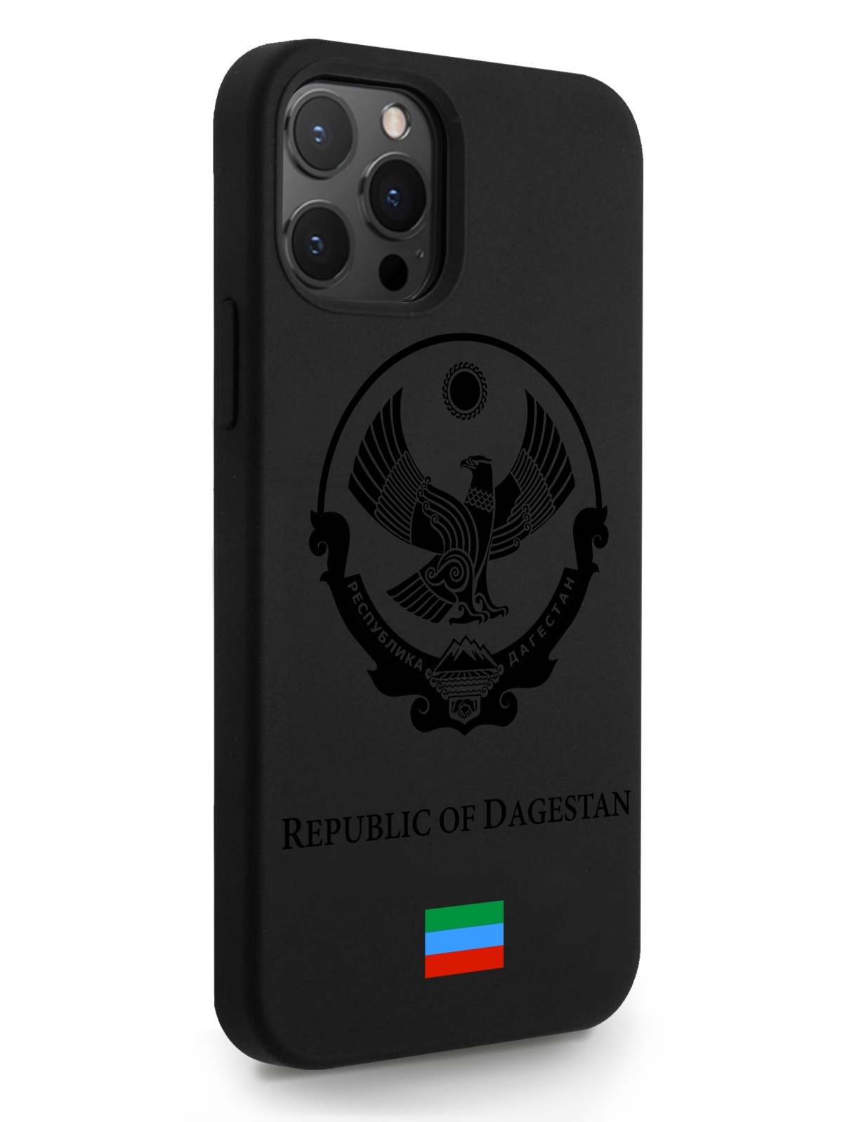 Черный SignumCase для iPhone 12/12 Pro Черный лаковый Герб Дагестана черный