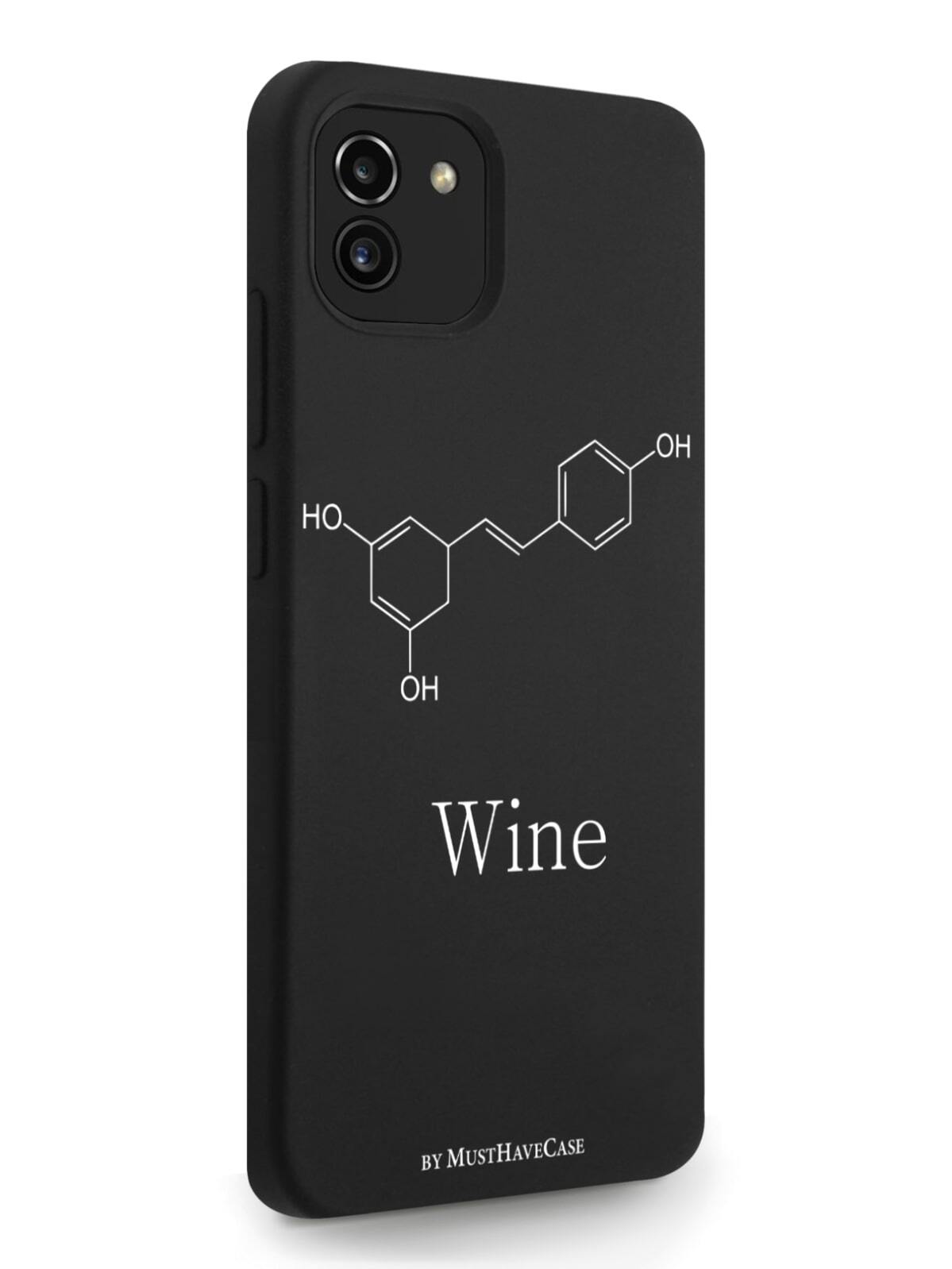 Чехол MustHaveCase для Samsung Galaxy A03 Молекула вина черный
