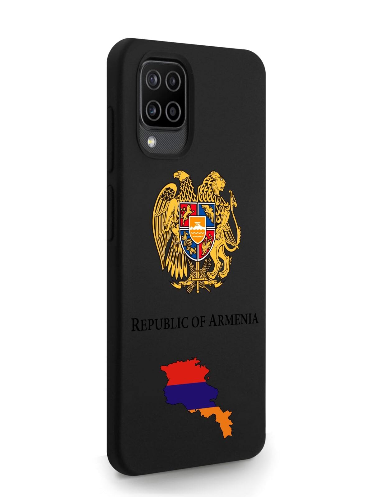 Чехол SignumCase для Samsung Galaxy A12 Герб Армении черный