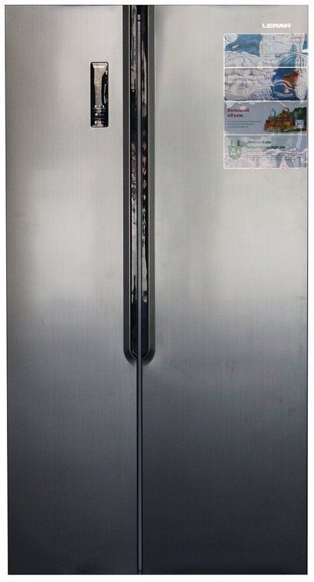 Холодильник Leran SBS 300 IX NF серый