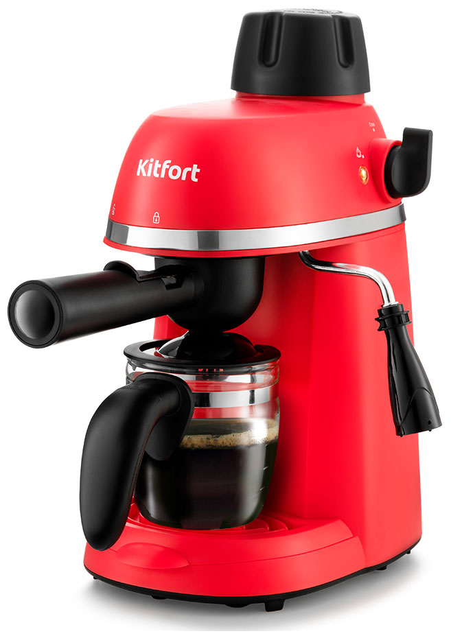 Кофеварка рожкового типа Kitfort КТ-760-1 Red/Black