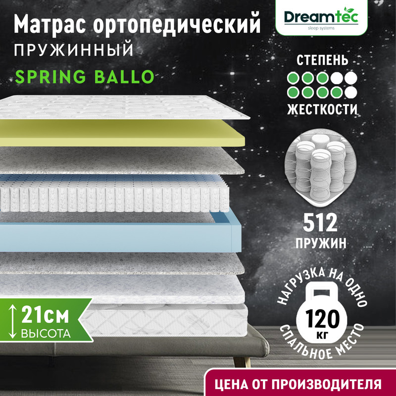 Матрас Dreamtec Spring Ballo 70х160