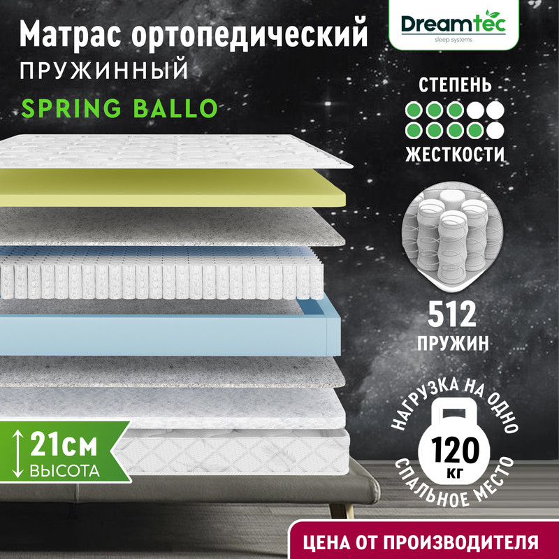 Матрас Dreamtec Spring Ballo 90х195