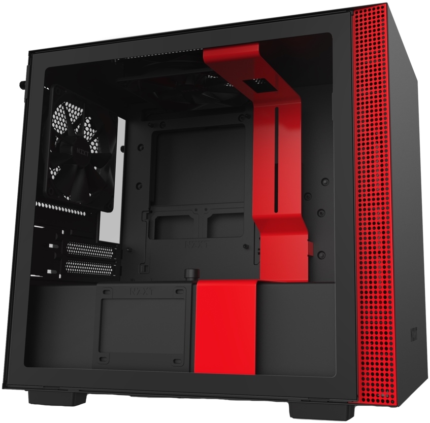 Корпус компьютерный NZXT H210 (CA-H210B-BR) Black/Red