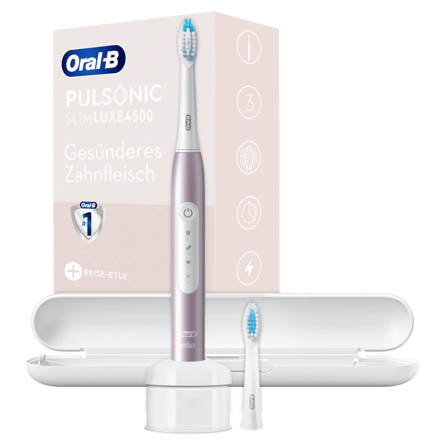 Электрическая зубная щетка Oral-B Pulsonic Slim Luxe 4500 розовая