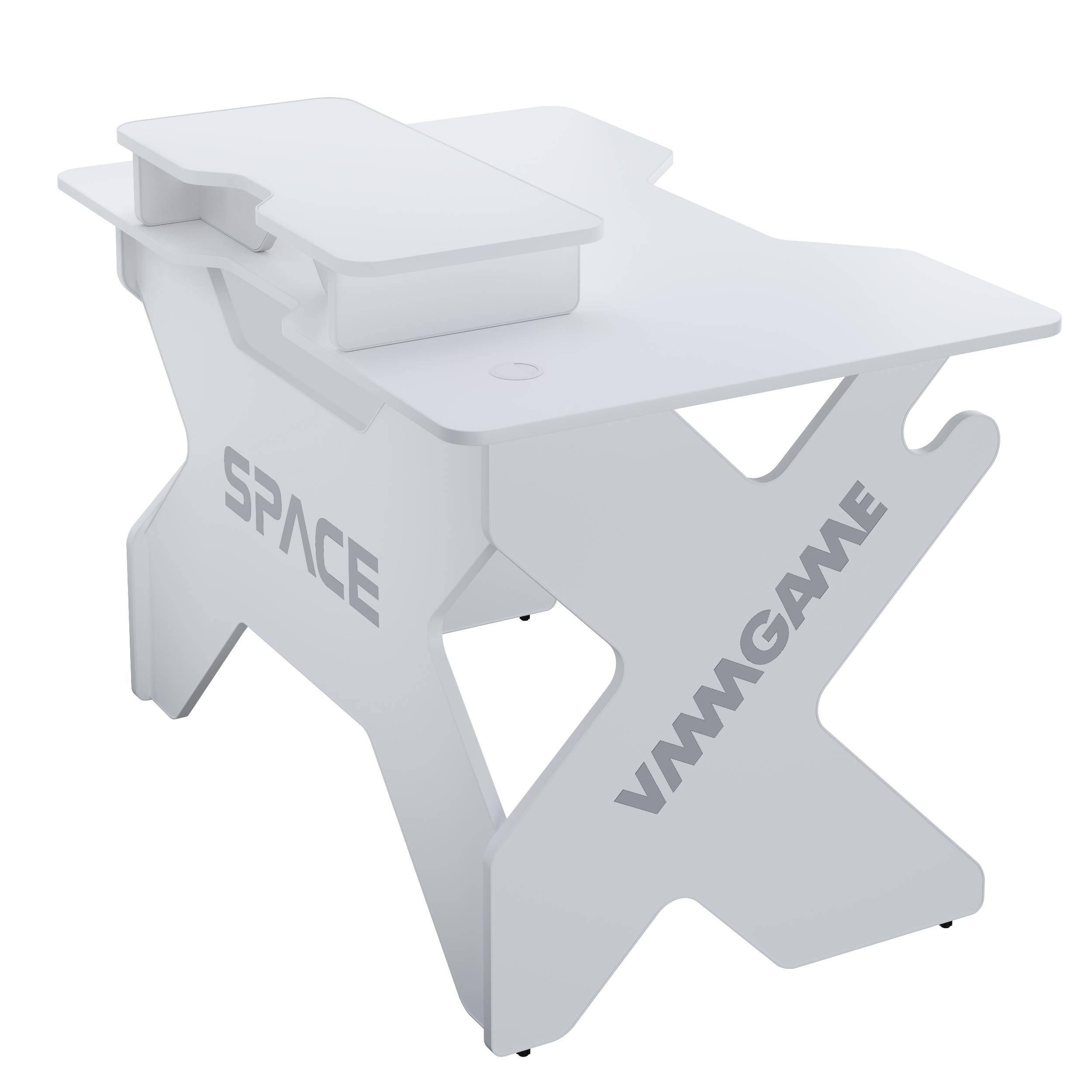 Игровой стол VMMGAME SPACE 120 LIGHT белый с подставкой для монитора BASE